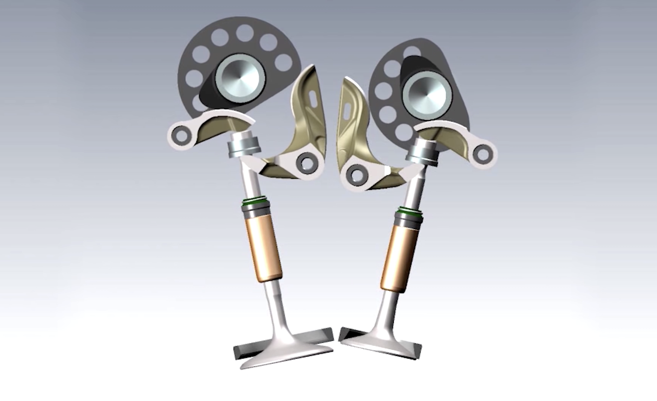 Desmodromic Valve Train Animation Clipart