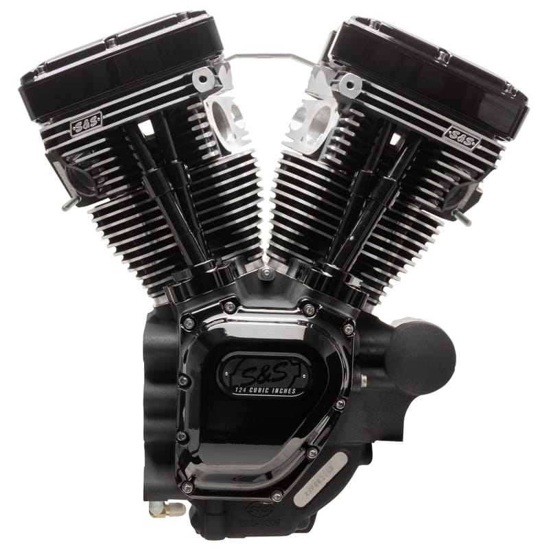 S&S Cycle T124 Long Block Engine with Easy Start 585 Camshafts For ...
