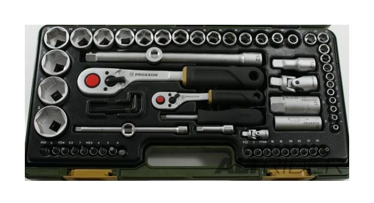 Proxxon 65 Piece 1/4" And 1/2" Drive Socket Set - RevZilla