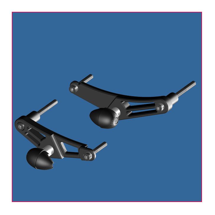 GB Racing Bullet Race Frame Sliders Daytona 675/R/Street Triple/R ...