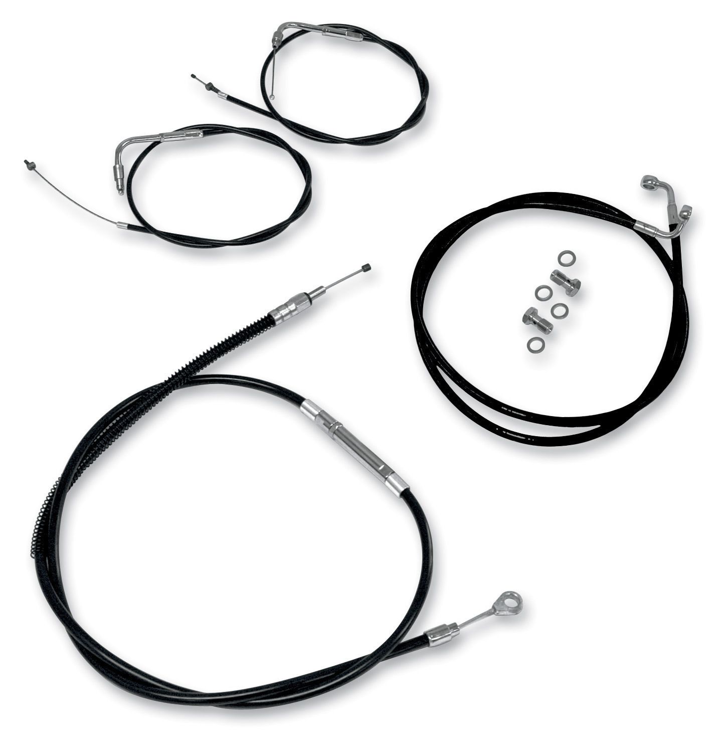 LA Choppers Handlebar Cable And Brake Line Kit For Harley Softail 1996 ...