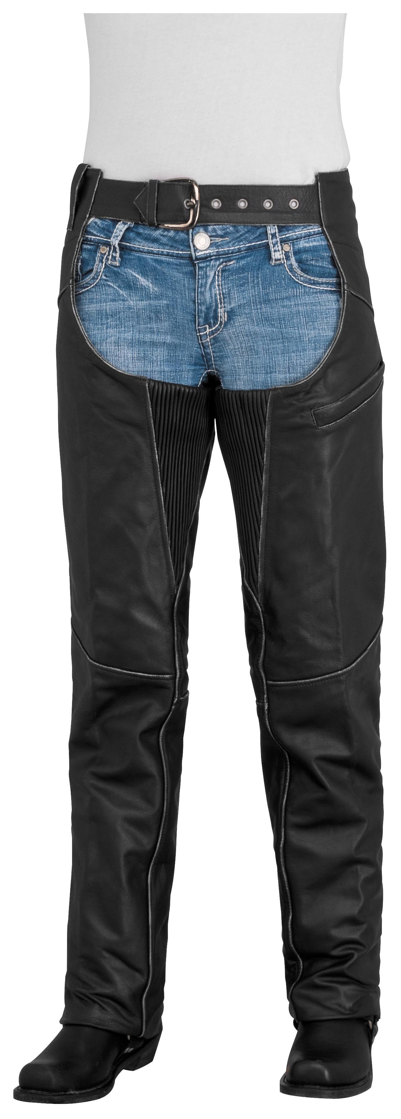 River Road Rambler Women's Leather Chaps - RevZilla