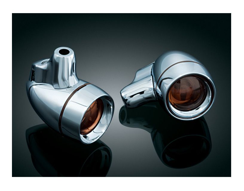Kuryakyn Bullet Light Front Turn Signal Conversion Kit For Harley 1994 ...