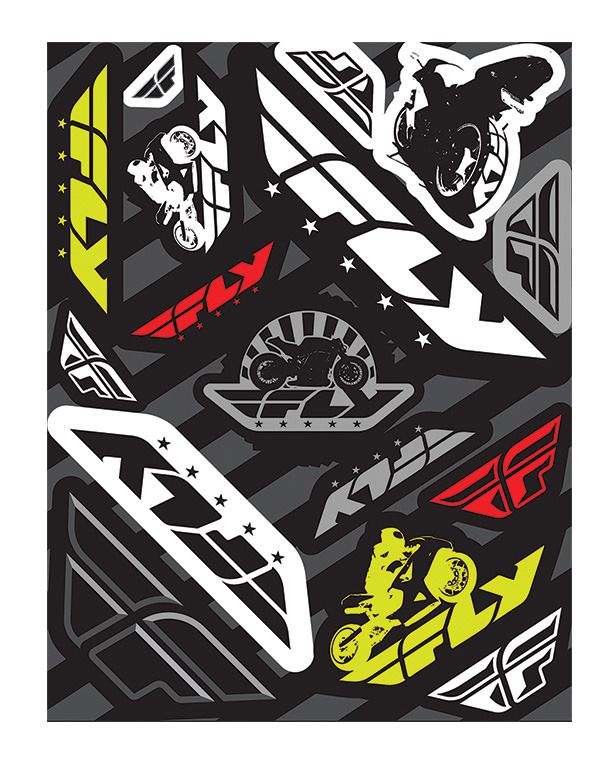Fly Racing Street Sticker Sheet - RevZilla