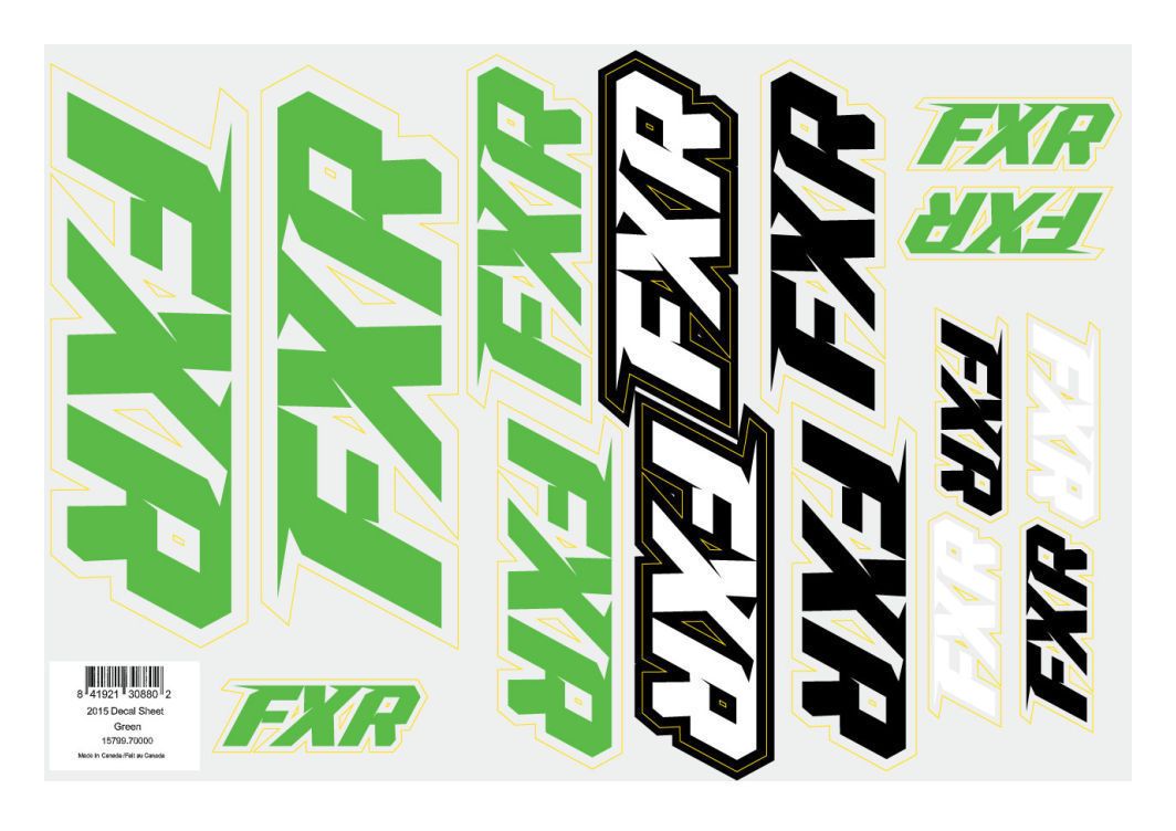 FXR Racer Decal Sheets - RevZilla