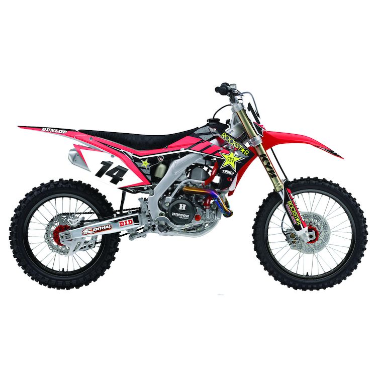 Factory Effex Rockstar Shroud / Airbox Graphics Kit Honda CR85R 2003 ...