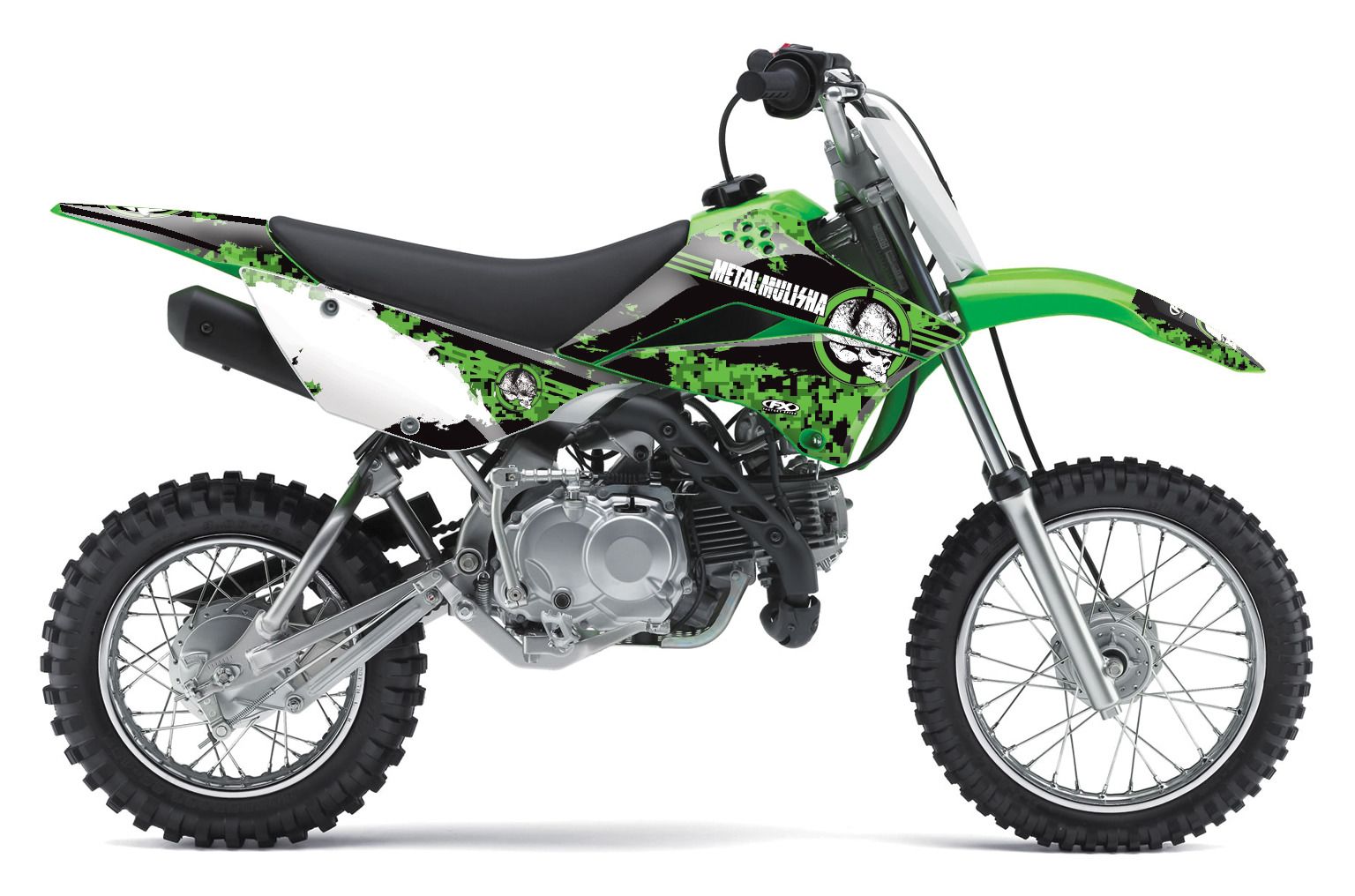 Factory Effex Metal Mulisha Shroud / Airbox Graphics Kit Kawasaki KLX ...