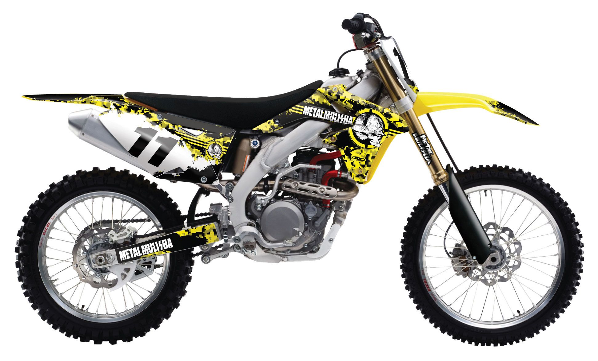 Factory Effex Metal Mulisha Shroud / Airbox Graphics Kit Suzuki RMZ 250 ...