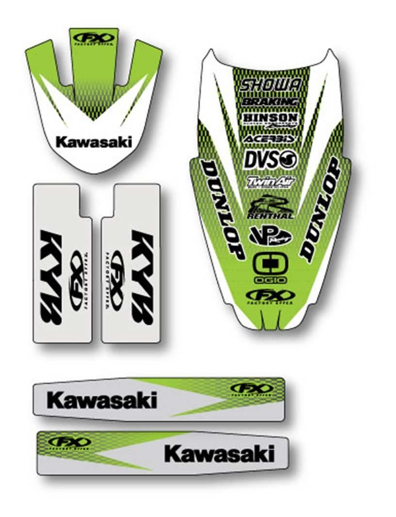 Factory Effex Trim Graphics Kit Kawasaki KX125 / KX250 1999-2002 - RevZilla
