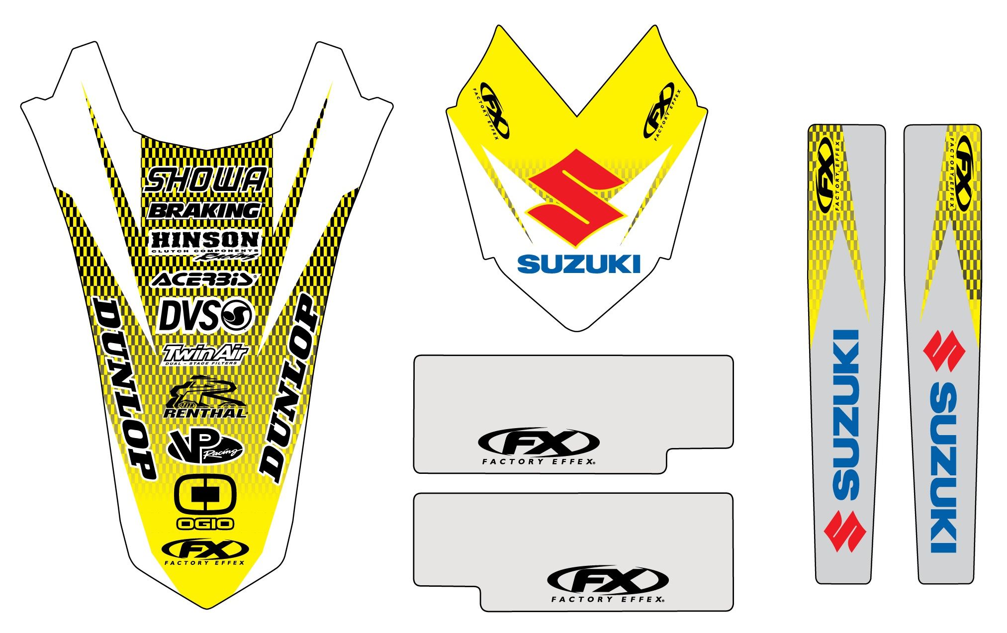 Factory Effex Trim Graphics Kit Suzuki RM125 / RM250 2001-2008 - RevZilla