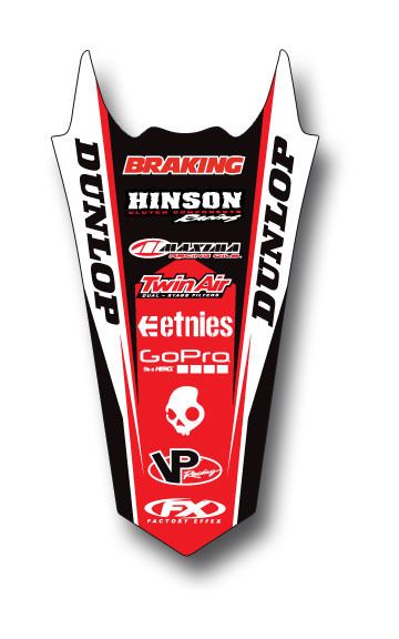 Factory Effex Rear Fender Graphic Honda CR80R / CR85R 1996-2007 - RevZilla
