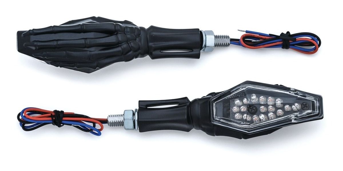 Kuryakyn Skeleton Hand Turn Signals - RevZilla