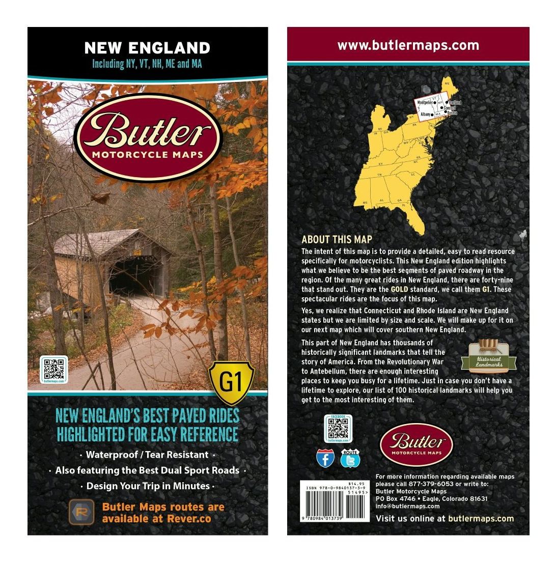 Butler Maps New England - RevZilla