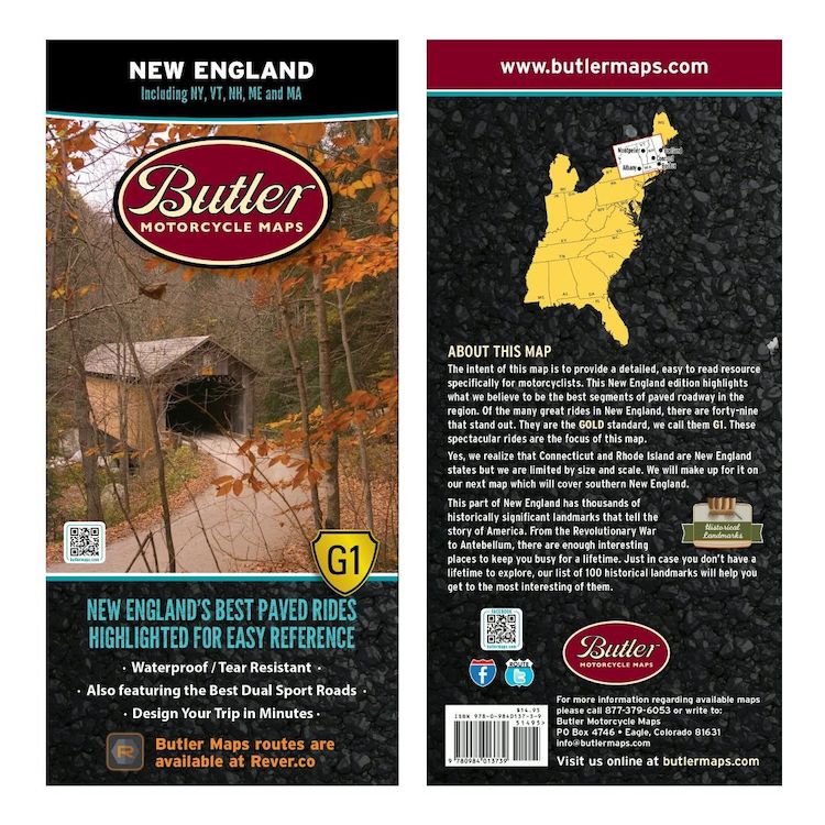 Butler Maps New England - RevZilla