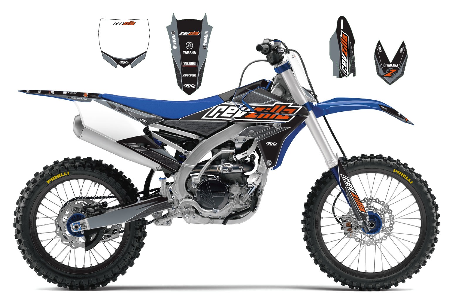Factory Effex Complete RevZilla Graphics Kit Yamaha YZ125 / YZ250 2002-2014 - RevZilla