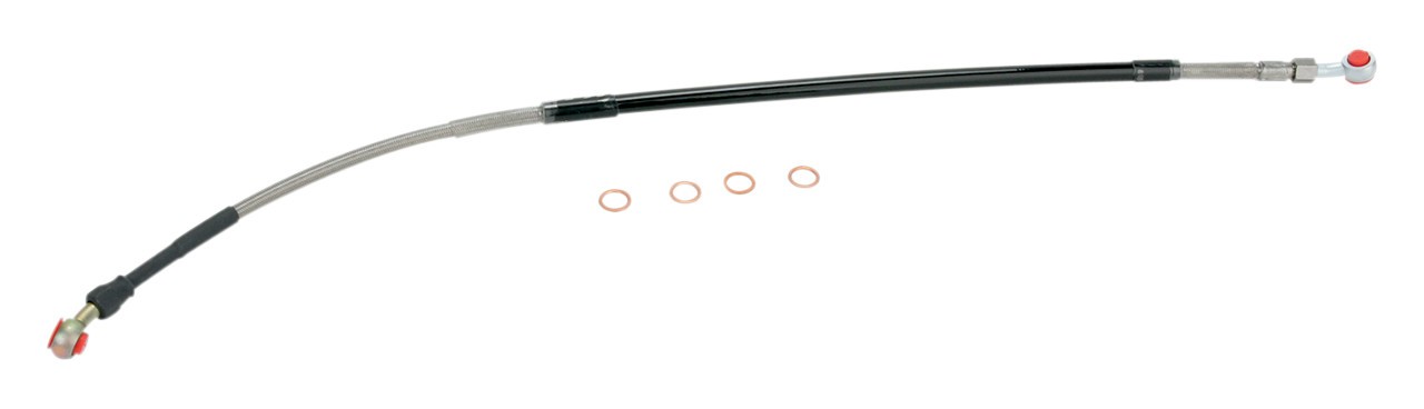 Moose Racing Stainless Steel Braided Rear Brake Line - RevZilla