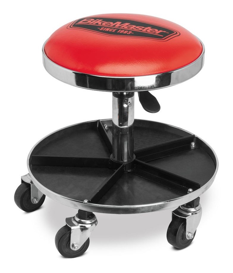 BikeMaster Ultimate Shop Stool With Tool Caddy - RevZilla