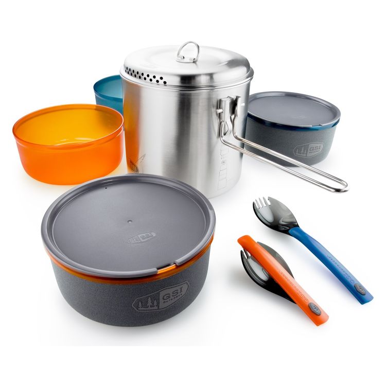 GSI Outdoors Glacier Stainless Dualist Cookware Set - RevZilla