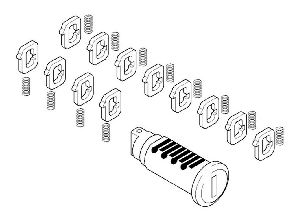 BMW Aluminum Case Lock Cylinder Kit GS - RevZilla