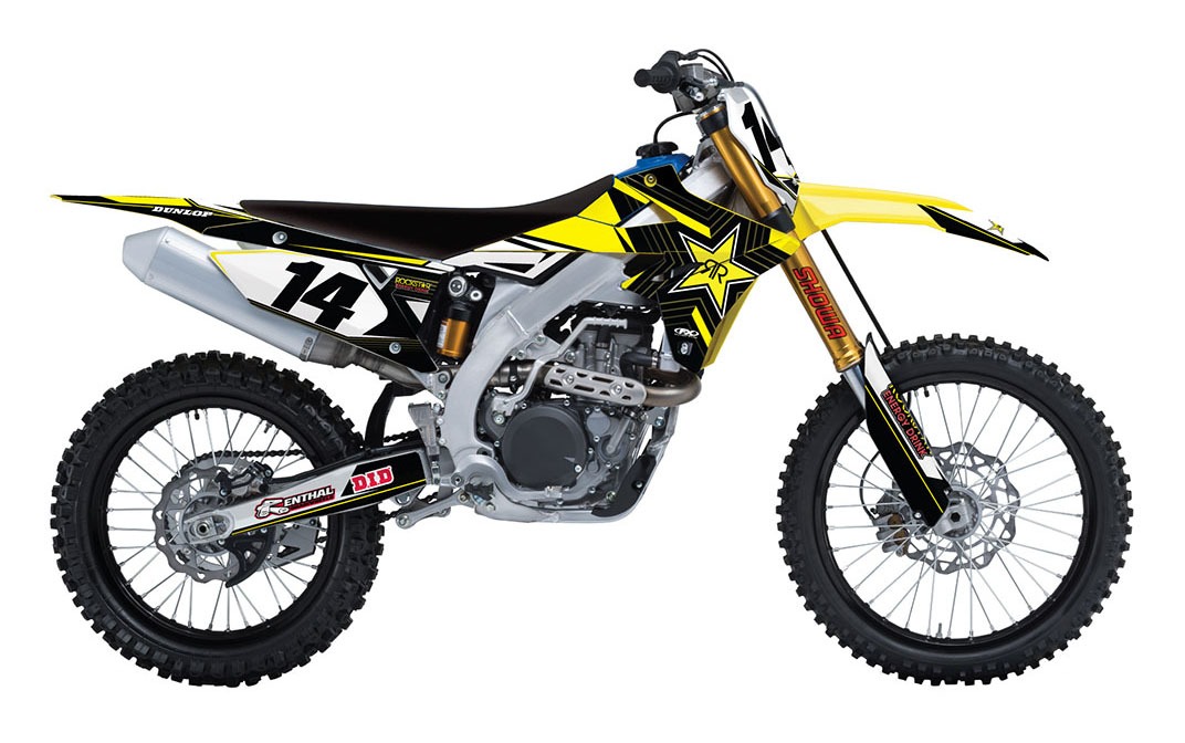 Factory Effex Complete Rockstar Graphics Kit Suzuki RMZ 450 2008-2017 ...