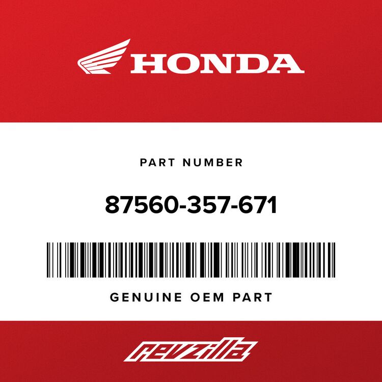 Honda 87560-357-671 LABEL, CAUTION - RevZilla