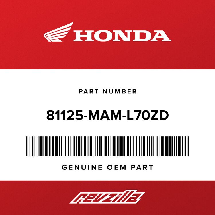 Honda 81125-MAM-L70ZD LID SET, TRUNK (TYPE13) (WL) - RevZilla