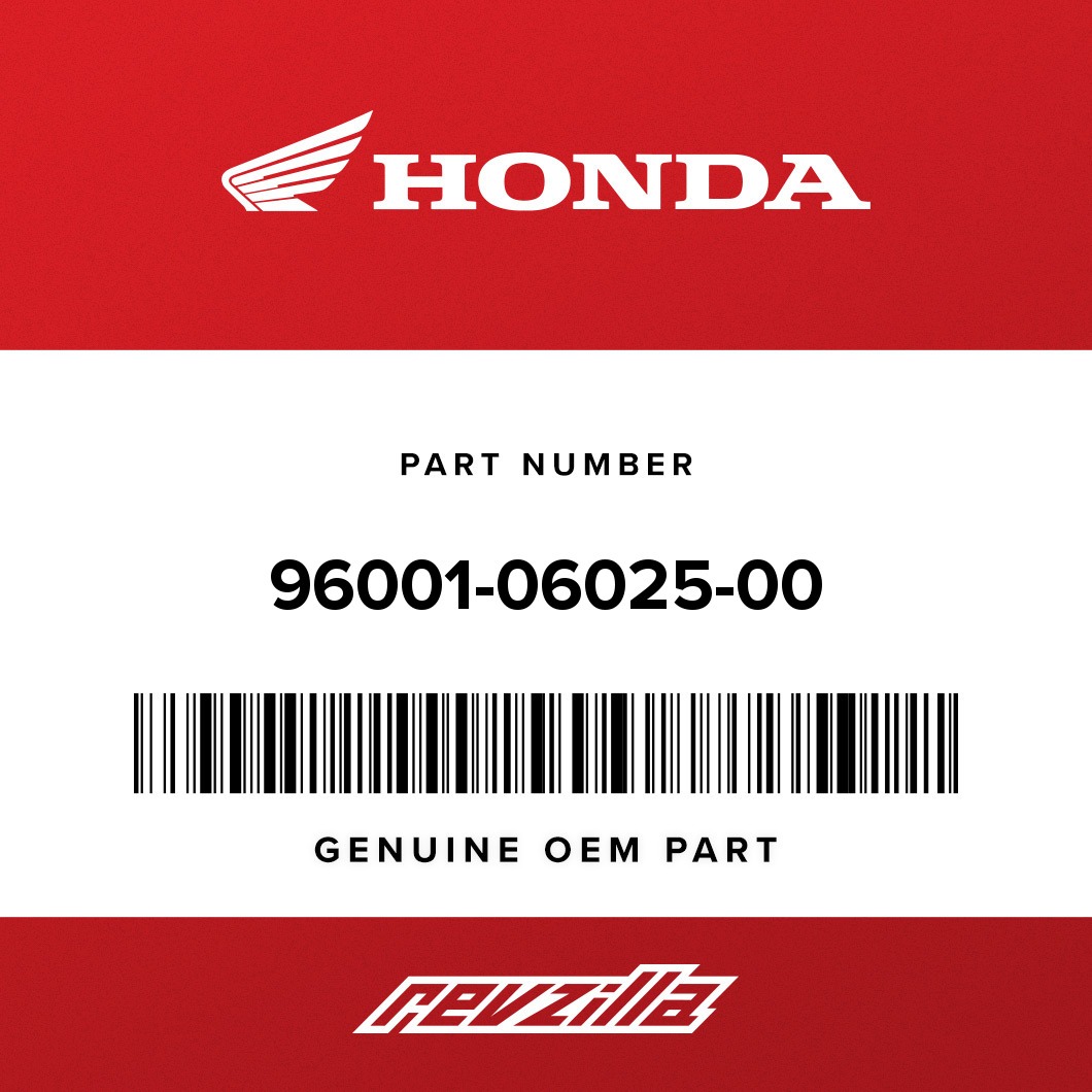 Honda 96001 06025 00 Bolt Flange 6x25 Revzilla