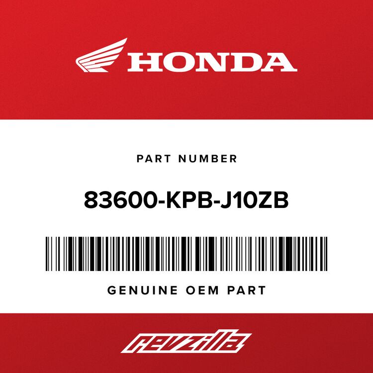 Honda 83600-KPB-J10ZB COVER SET, RR. BODY *NH237P* (WL) (PURE BLACK ...