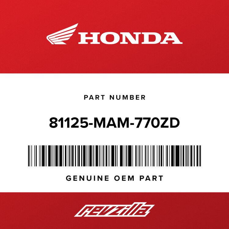 Honda 81125-MAM-770ZD LID SET, TRUNK *R176C* (TYPE7) (WL) (CANDY ...
