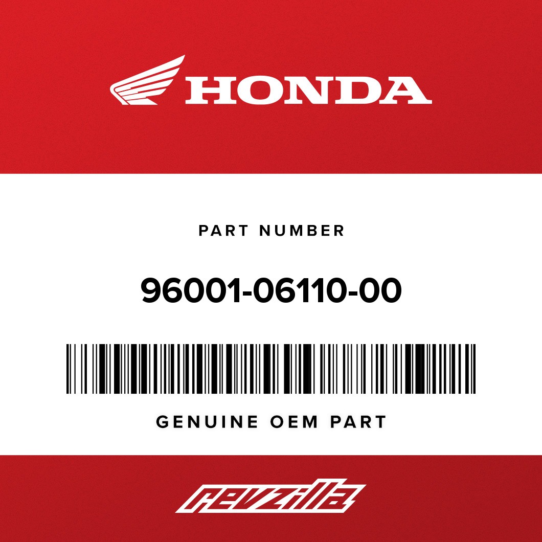 Honda 96001-06110-00 BOLT, FLANGE (6X110) - RevZilla