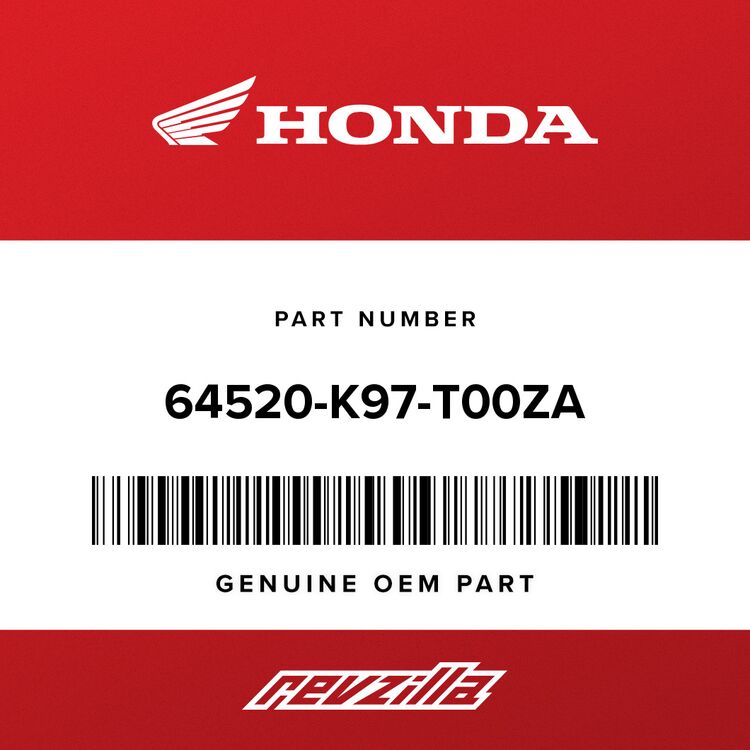 Honda 64520-K97-T00ZA GARNISH, L. *NHA40M* (MAT KRYPTON SILVER METALLIC ...