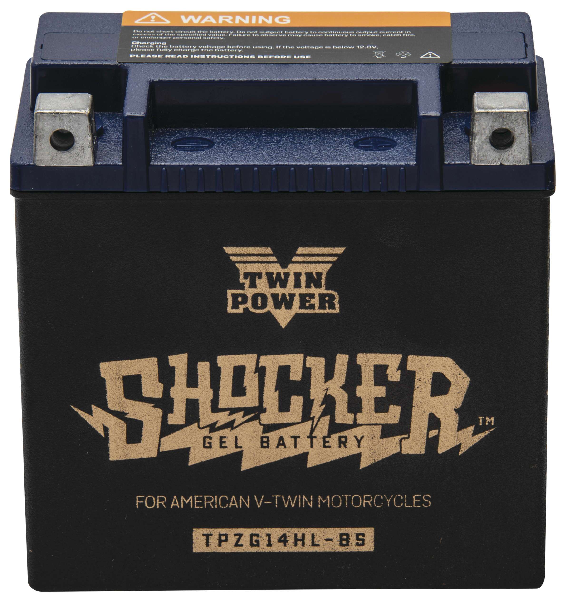 Twin Power Shocker Gel Battery TPZG14HL-BS - RevZilla