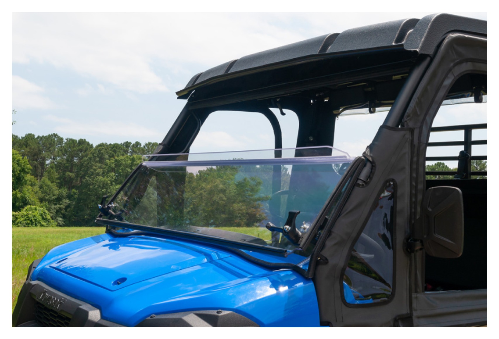 Seizmik Versa Fold Hard Coated Poly Windshield Kawasaki Mule 800 Pro FX ...
