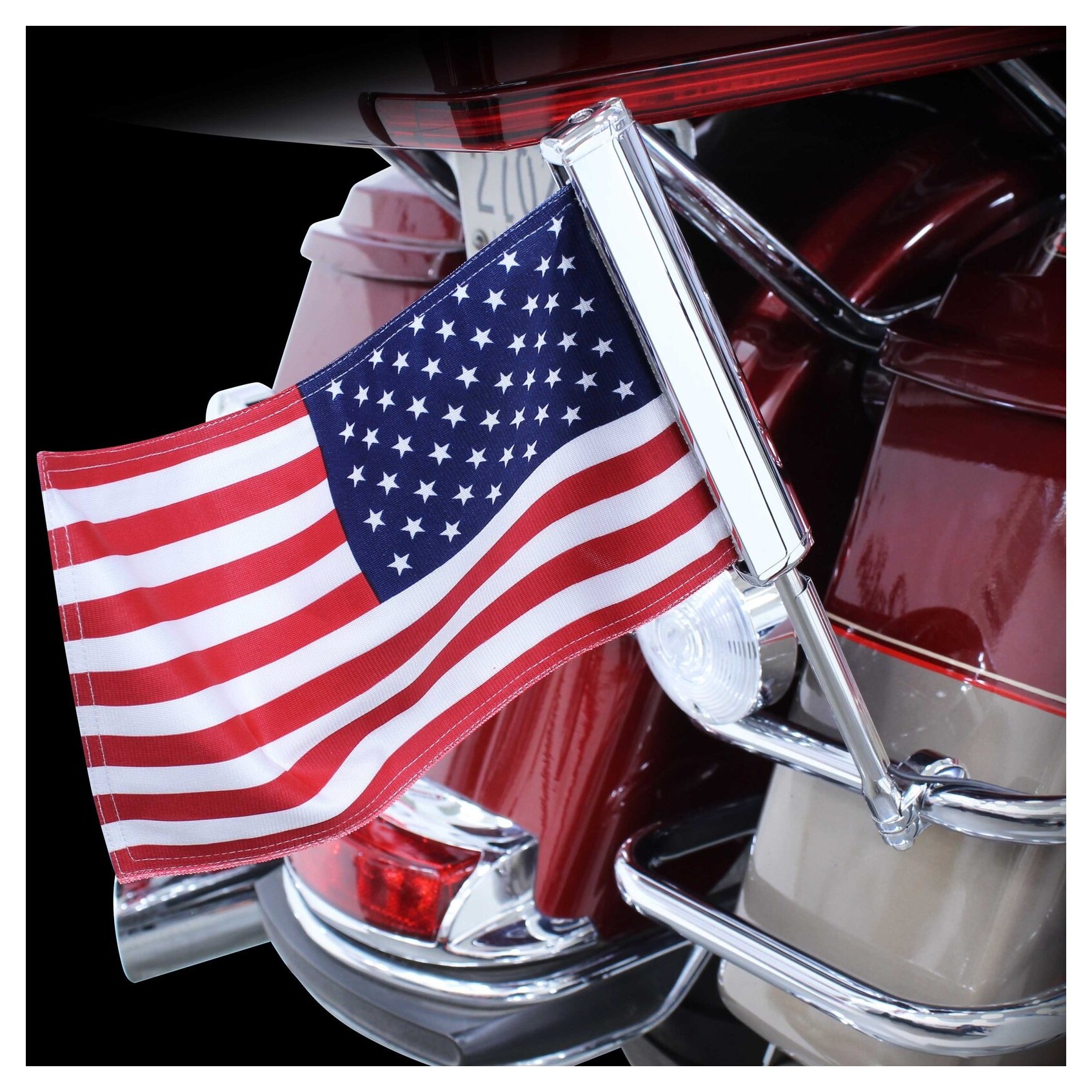 Ciro LED Lighted Flag Pole With American Flag - RevZilla