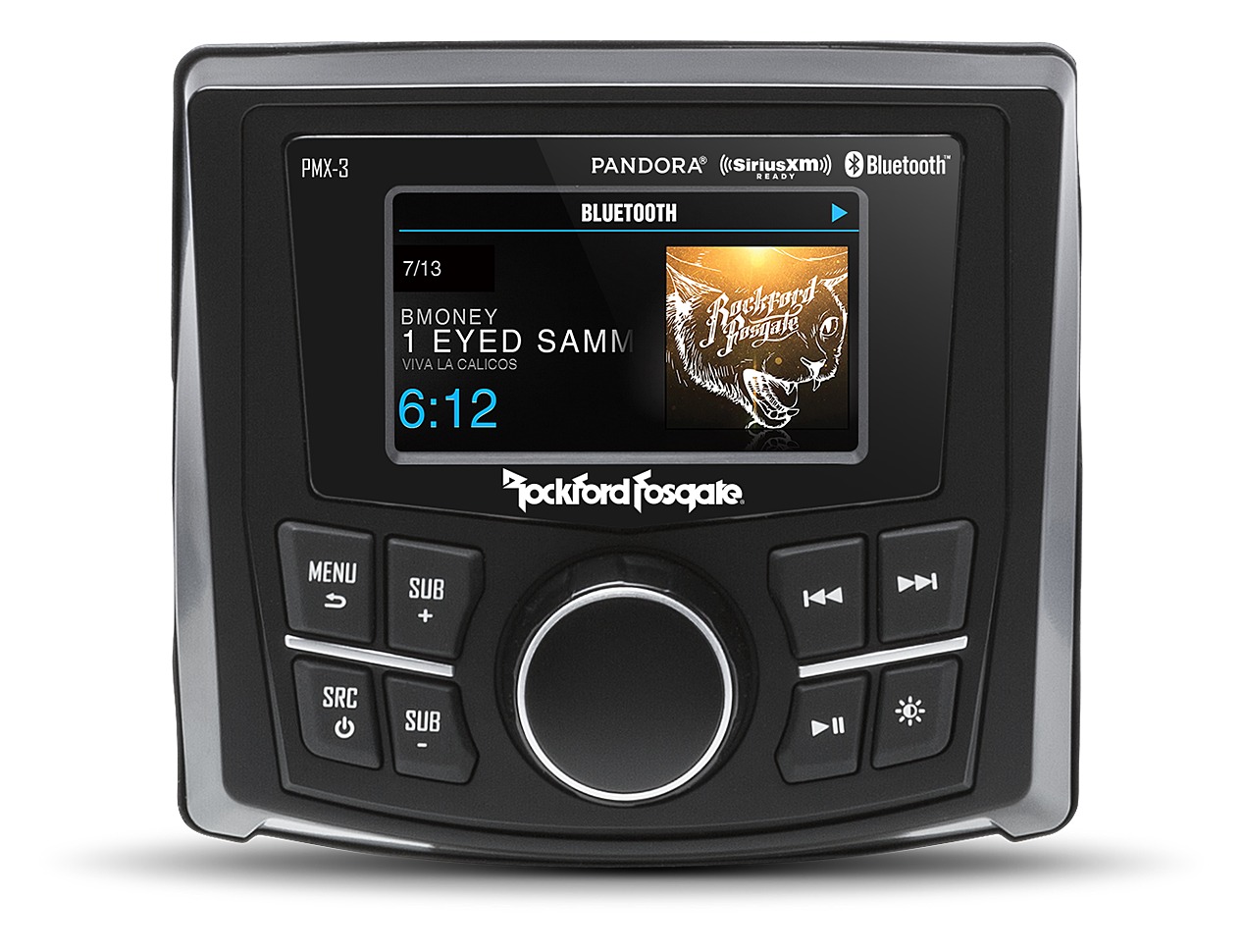 Rockford Fosgate PMX-3 Compact Digital Media Receiver w/ 2.7" Display ...