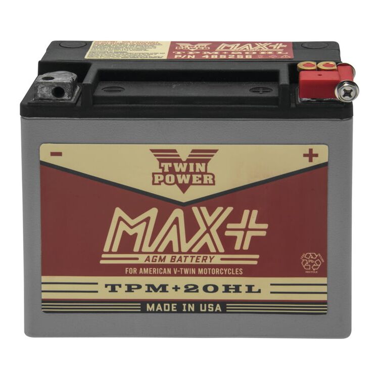 Twin Power Max+ AGM Battery For Harley Softail / Dyna / V-Rod / XL 1991 ...