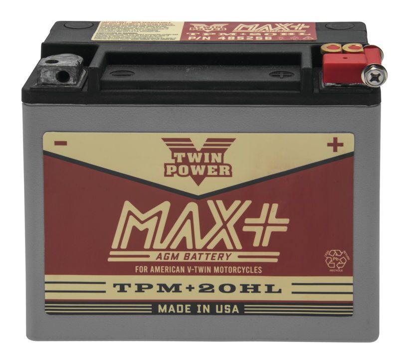 Twin Power Max+ AGM Battery For Harley - RevZilla