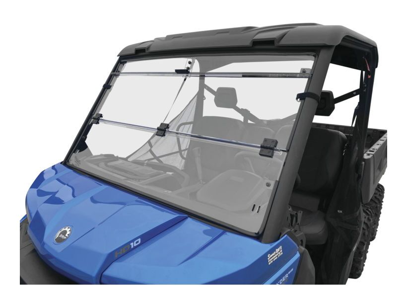 Quad Boss Windbreak Folding Windshield Can-Am Defender 2016-2024 - RevZilla