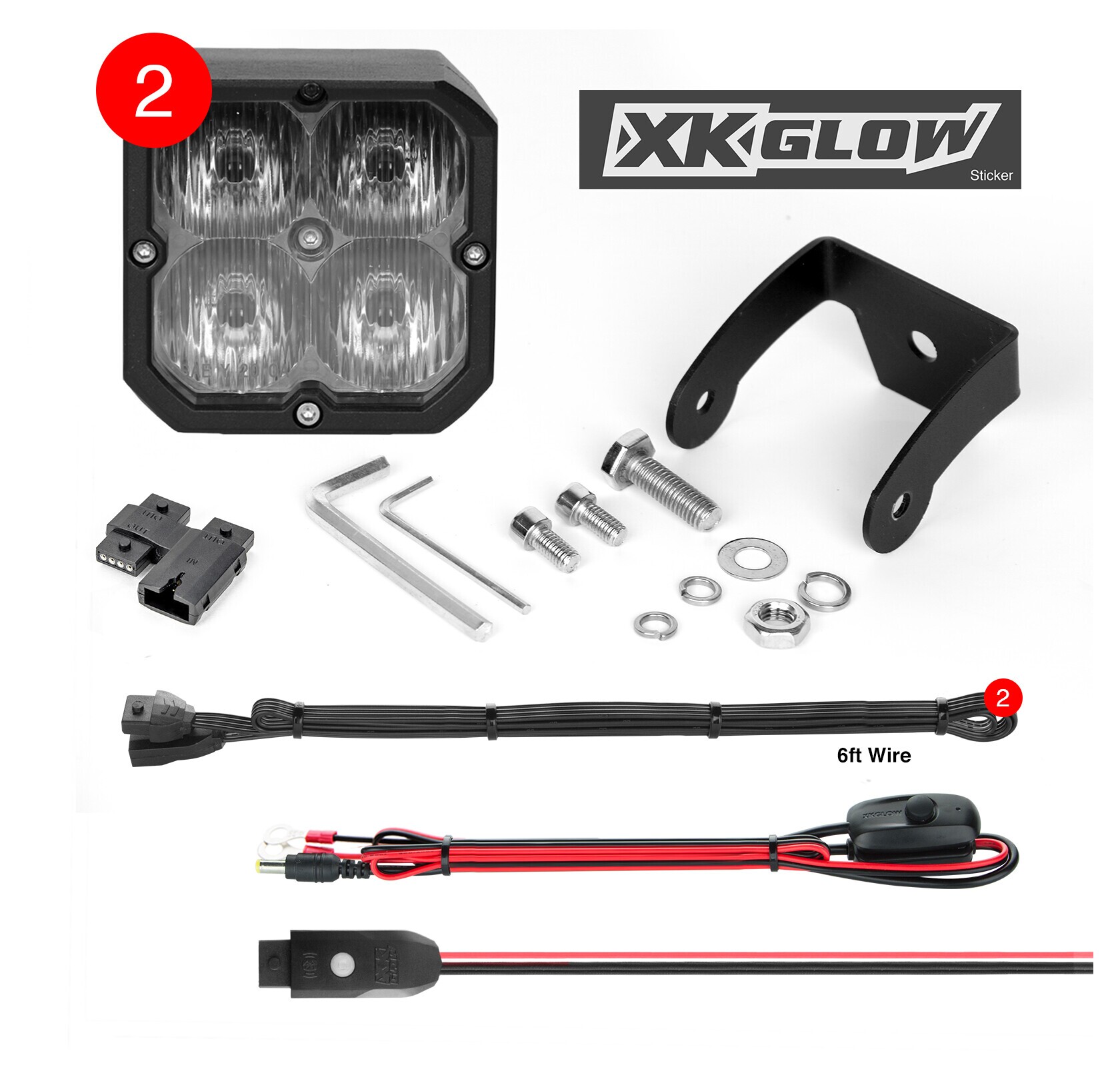 XKGlow Cube RGB Pod Light Pair - RevZilla