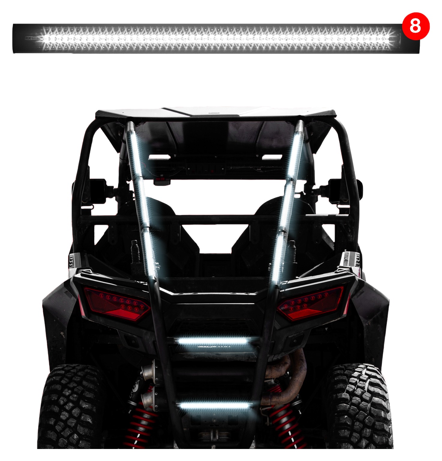 XKGlow 12" Strobe Tube Lights 8 Piece Kit - RevZilla