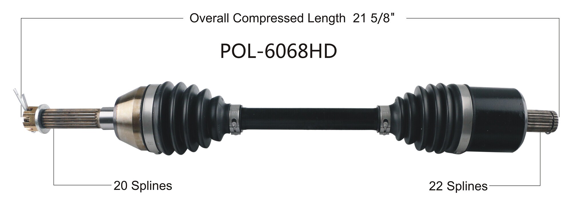 Open Trail HD 2.0 Front Axle Polaris ACE 2015-2019 - RevZilla