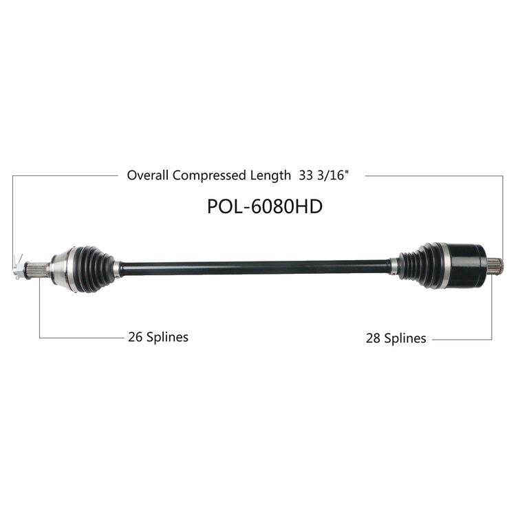 Open Trail HD 2.0 Rear Axle Polaris RZR XP Turbo 2018-2019 - RevZilla