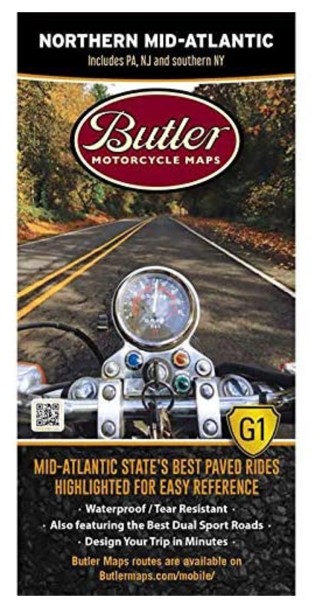 Butler Maps Northern Mid-Atlantic G1 Map - RevZilla
