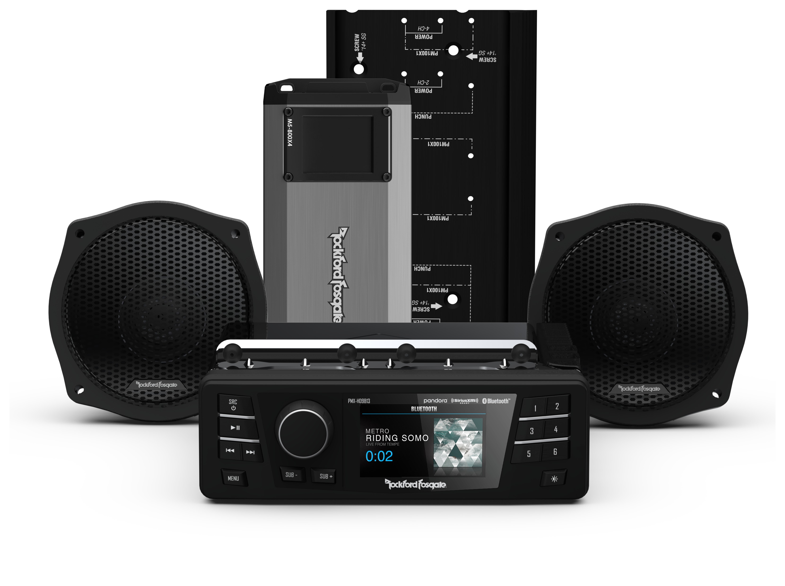 Rockford Fosgate Gen-3 PMX Stage 2 Audio Kit For Harley FLHT / FLHX ...