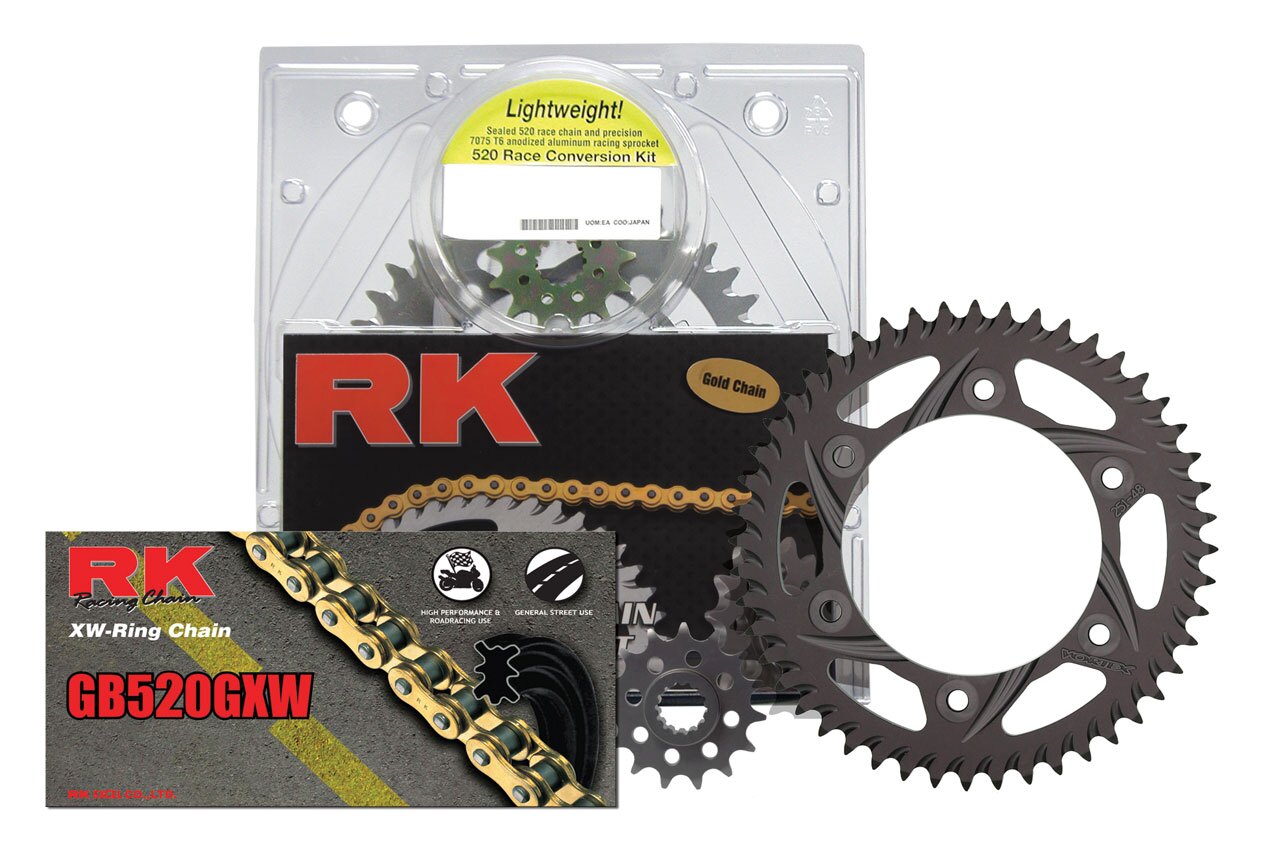 RK 520 Aluminum Quick Acceleration Chain and Sprocket Kit Triumph ...