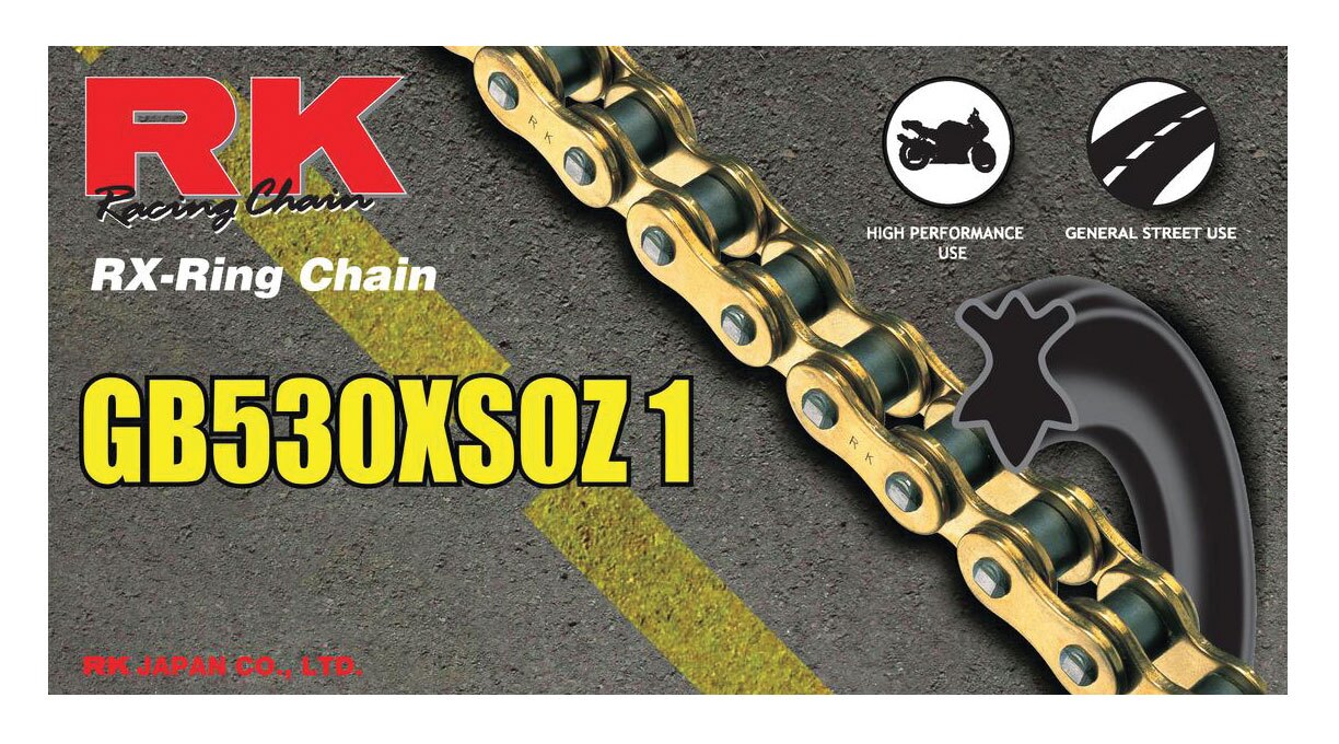 RK RX-Ring 530XSOZ1 Gold Chain - RevZilla