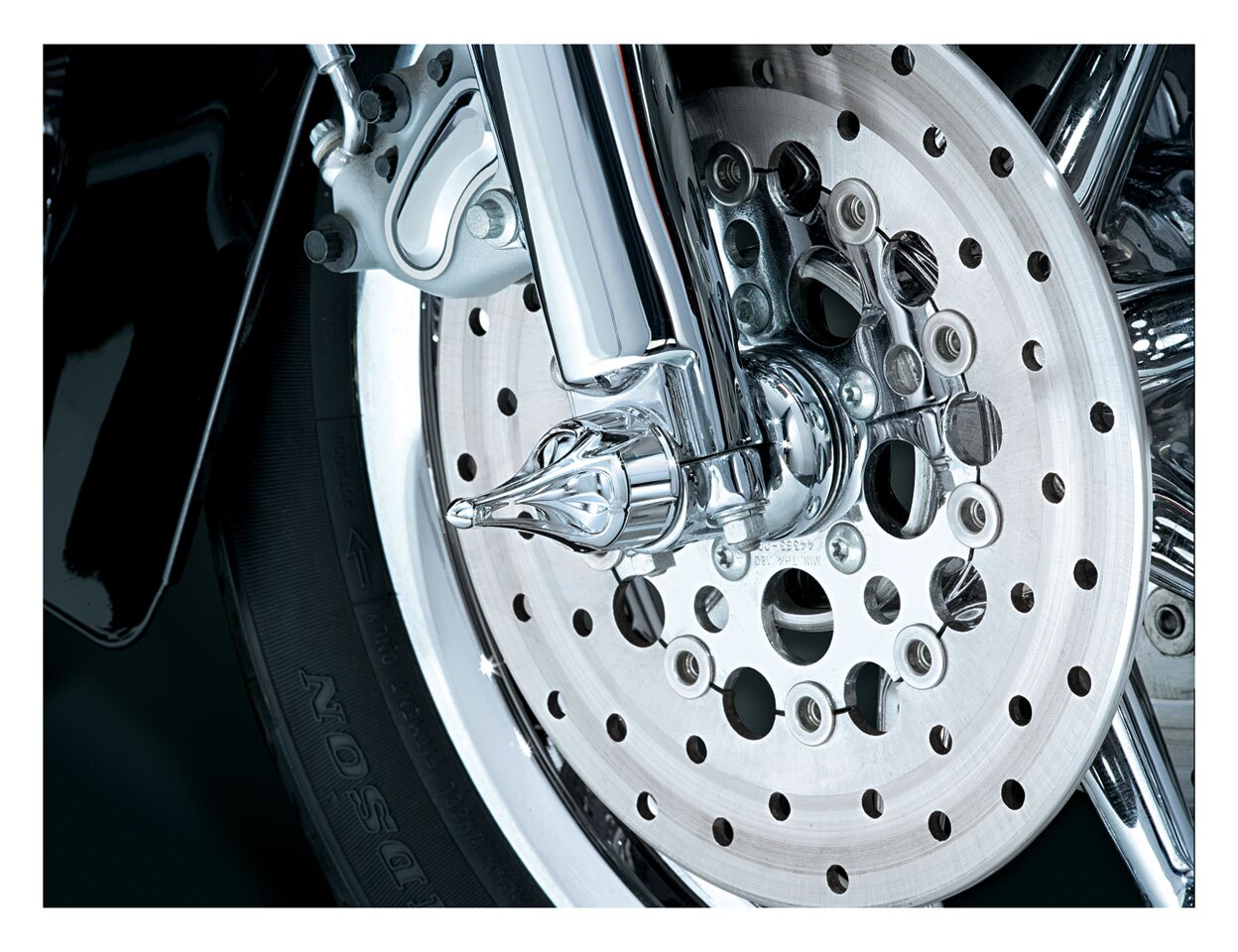 Kuryakyn Roman Front Axle Nut Covers For Harley 1984-2006 - RevZilla