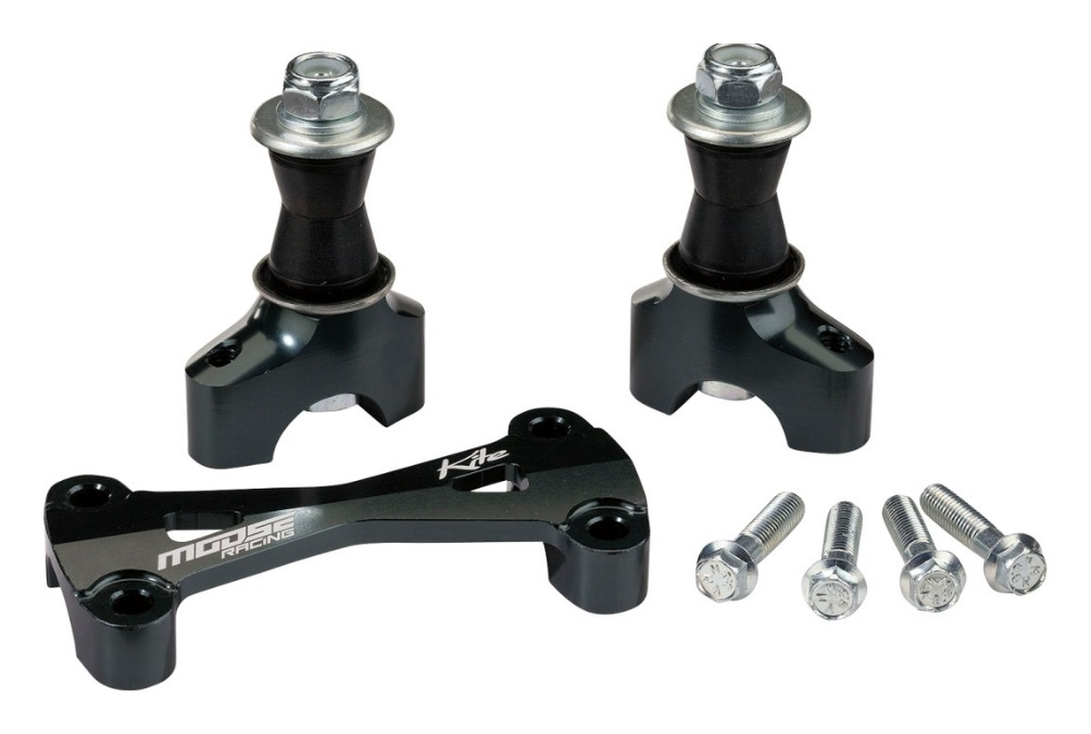 Moose Racing 1-1/8" Rubber Mounted Riser Kit With Bar Mount - RevZilla