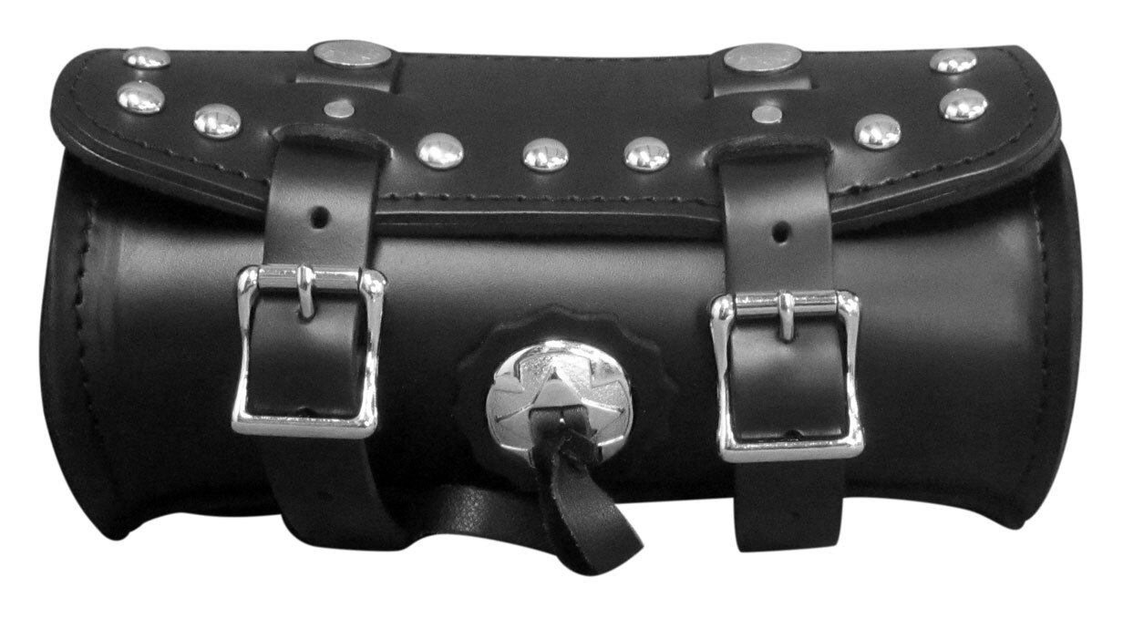 Leatherworks Studded Tool Bag For Front Forks - RevZilla