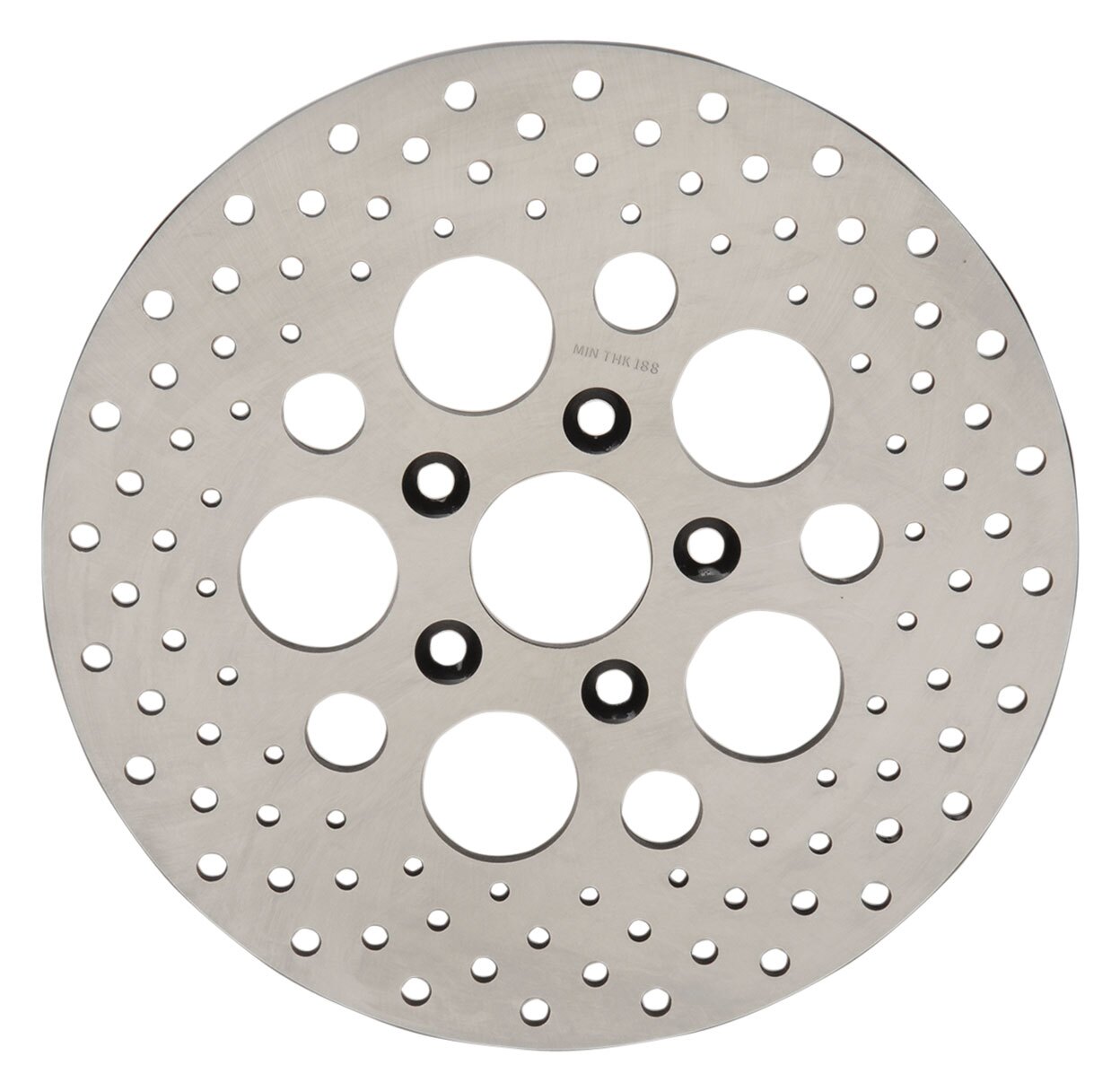Drag Specialties 11.5" Drilled Stainless Steel Rear Brake Rotor For ...